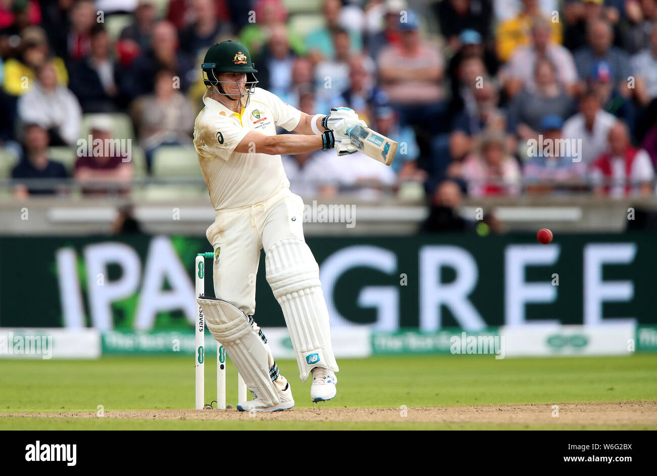 Australia's Steve Smith in batting action during day one of the Ashes ...