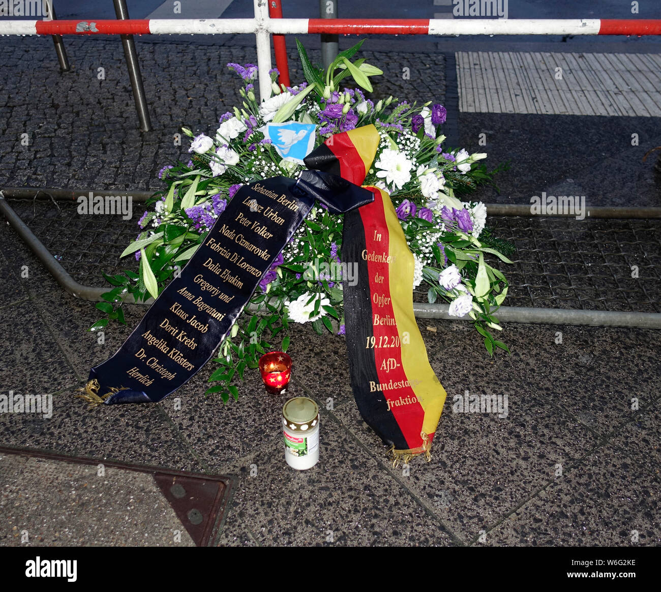 A golden rift in the ground commemorates the victims of the terrorist ...