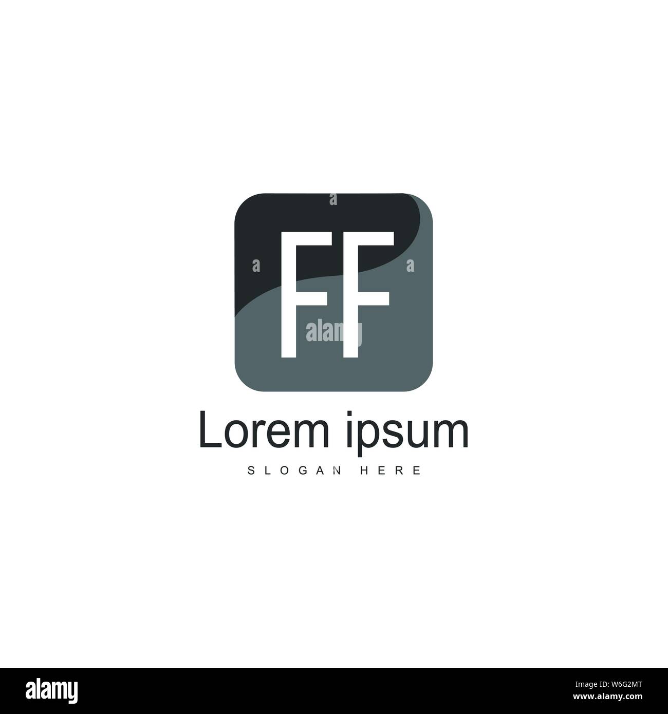 Initial FF logo template with modern frame. Minimalist FF letter logo ...