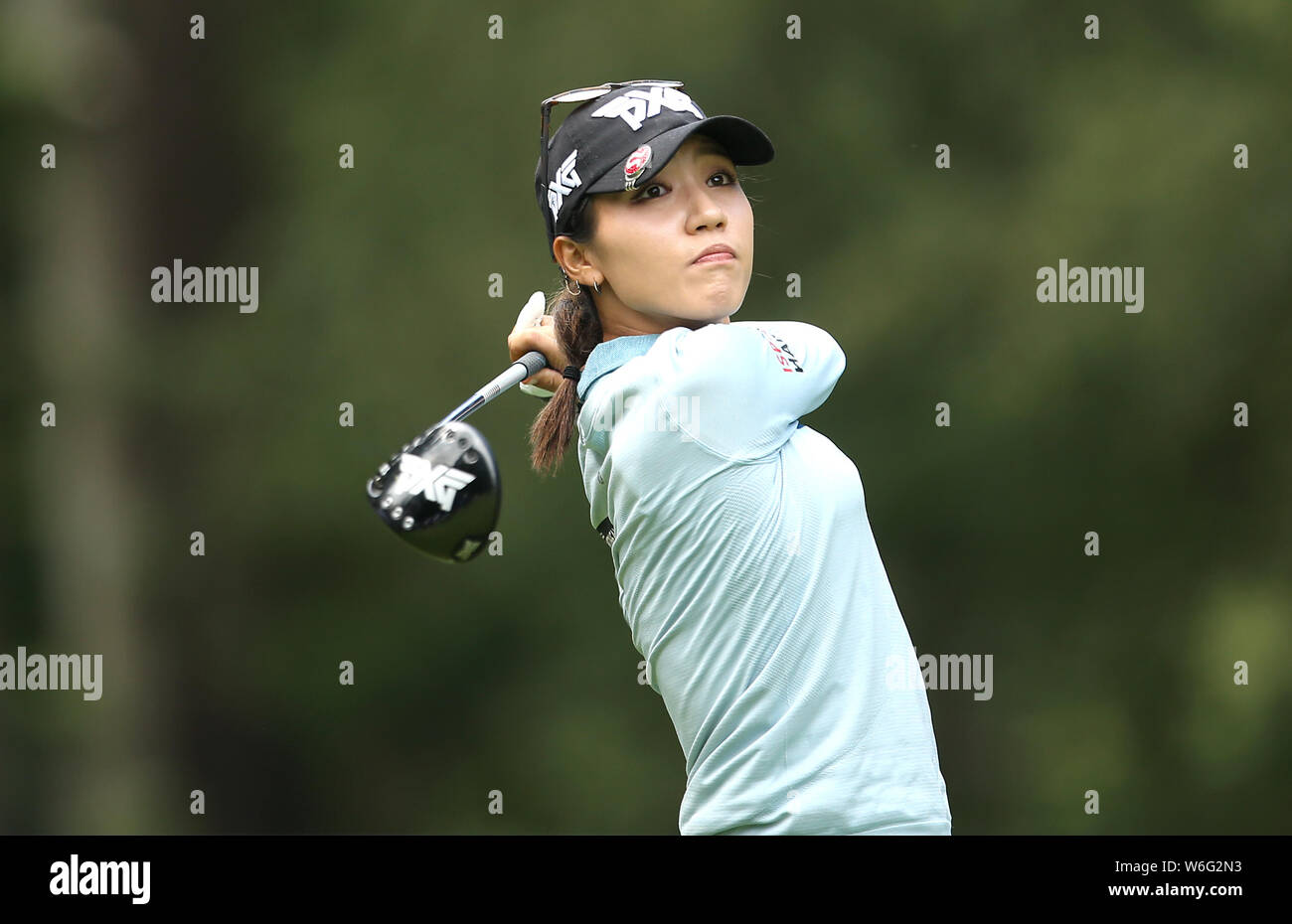 New Zealand's Lydia Ko tees off the 11th during day one of the AIG ...