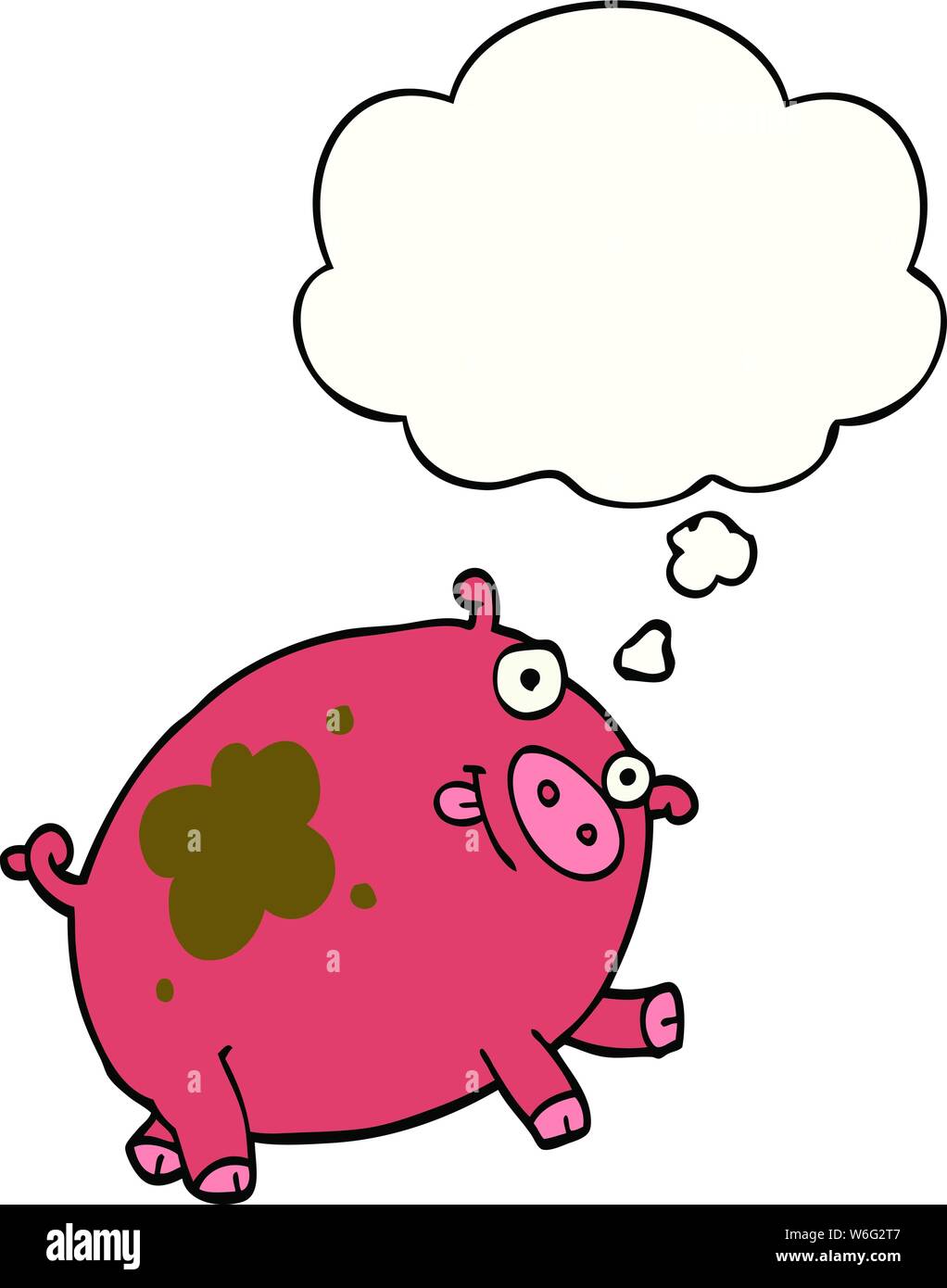 Pig cartoon thinking hi-res stock photography and images - Alamy