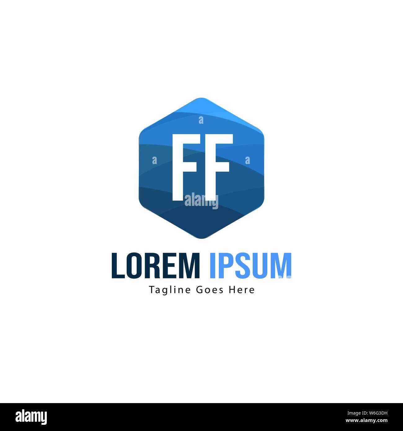 Initial FF logo template with modern frame. Minimalist FF letter logo ...