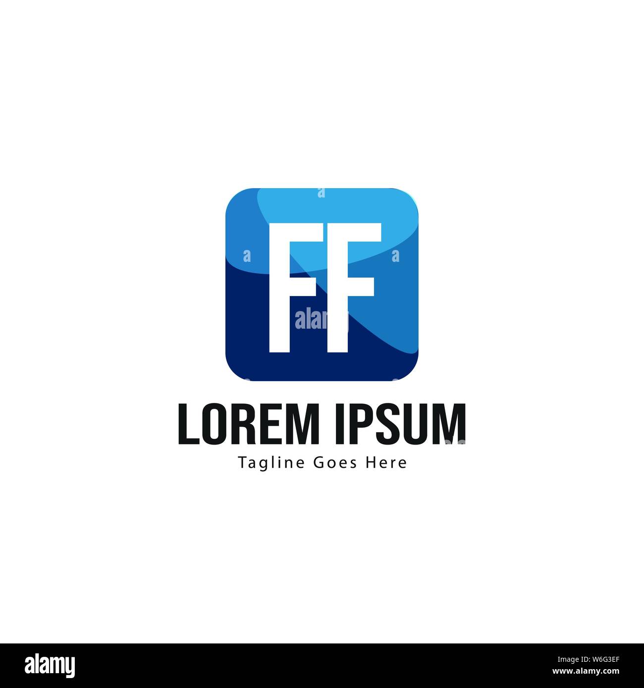 Initial FF logo template with modern frame. Minimalist FF letter logo ...