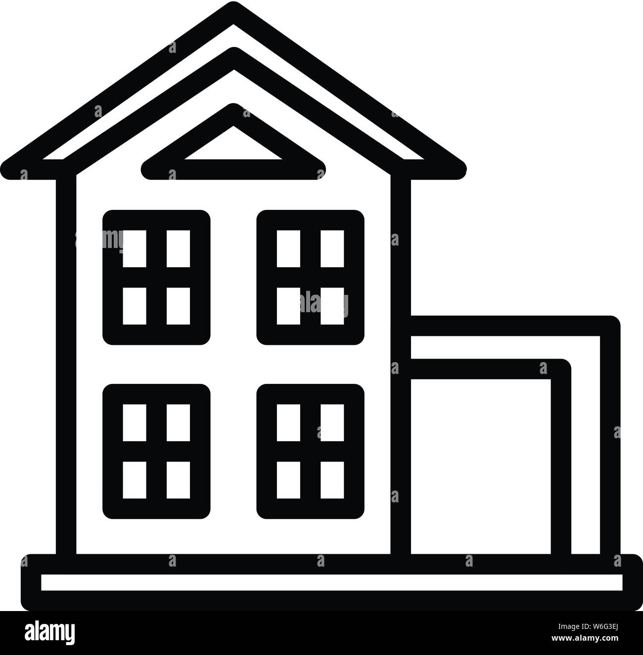 Two storey house construction Black and White Stock Photos & Images - Alamy