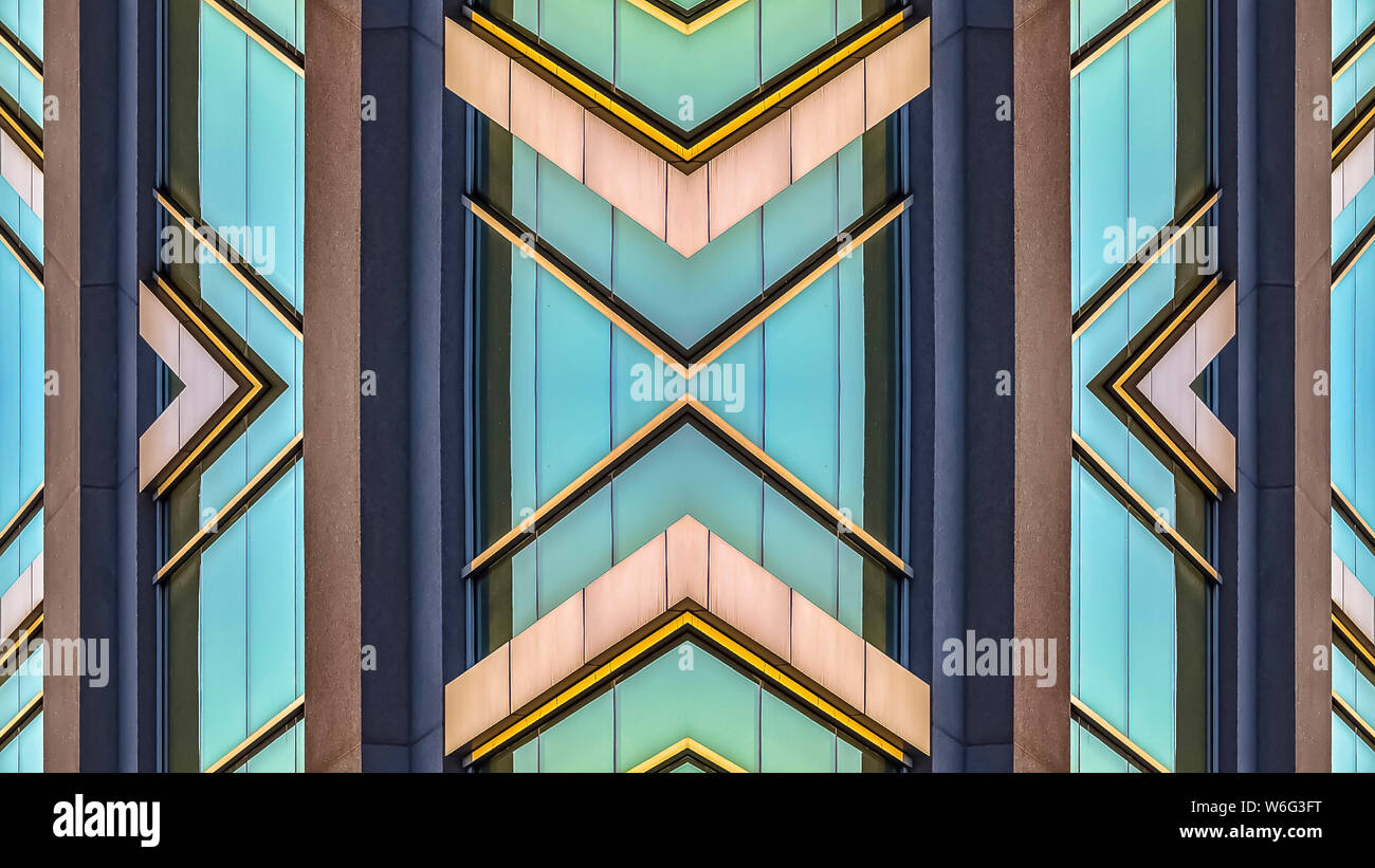 Panorama The shiny windows of office building downtown Stock Photo - Alamy