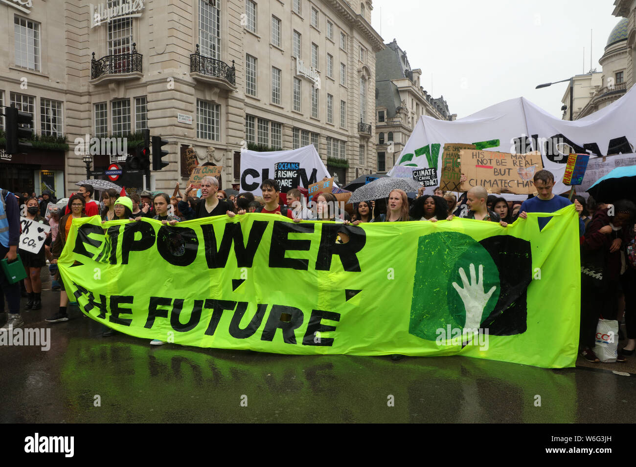 London, UK. 19th July 2019. Students protest climate change in the ...