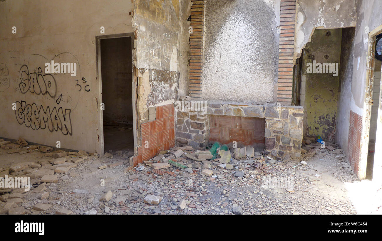 Abandoned Broken Ruined House Inside Stock Photo - Alamy