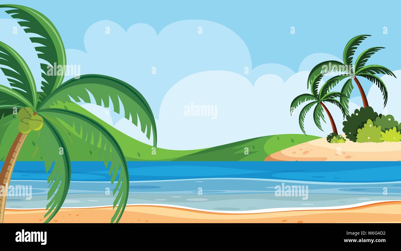 Sea behind them Stock Vector Images - Alamy