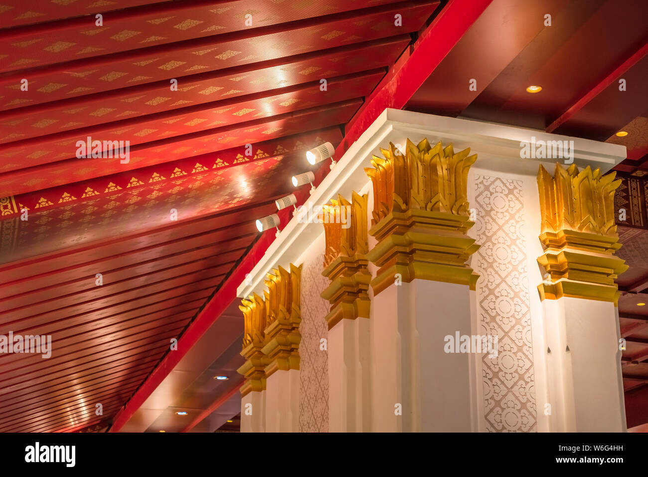 Bangkok, Thailand July 29, 2019. Close up details shot of the interior ...