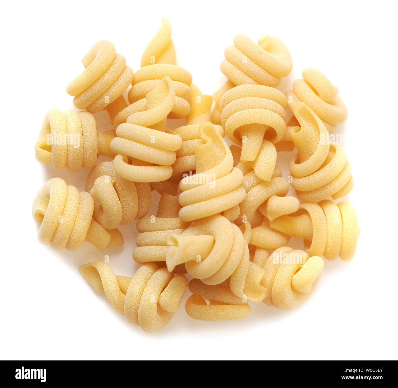 trottole pasta shape on white Stock Photo - Alamy
