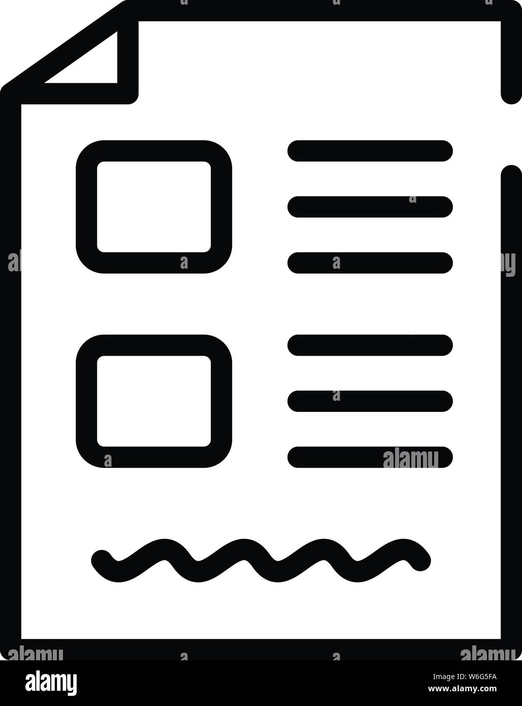 Test form icon, outline style Stock Vector Image & Art - Alamy