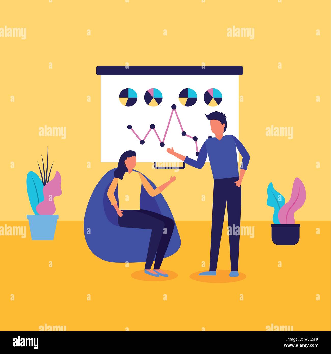Workflow and infographic vector design Stock Vector Image & Art - Alamy