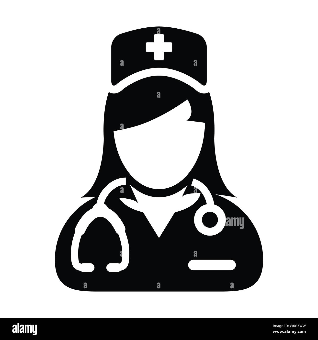 Medical doctor profile icon female hi-res stock photography and images ...