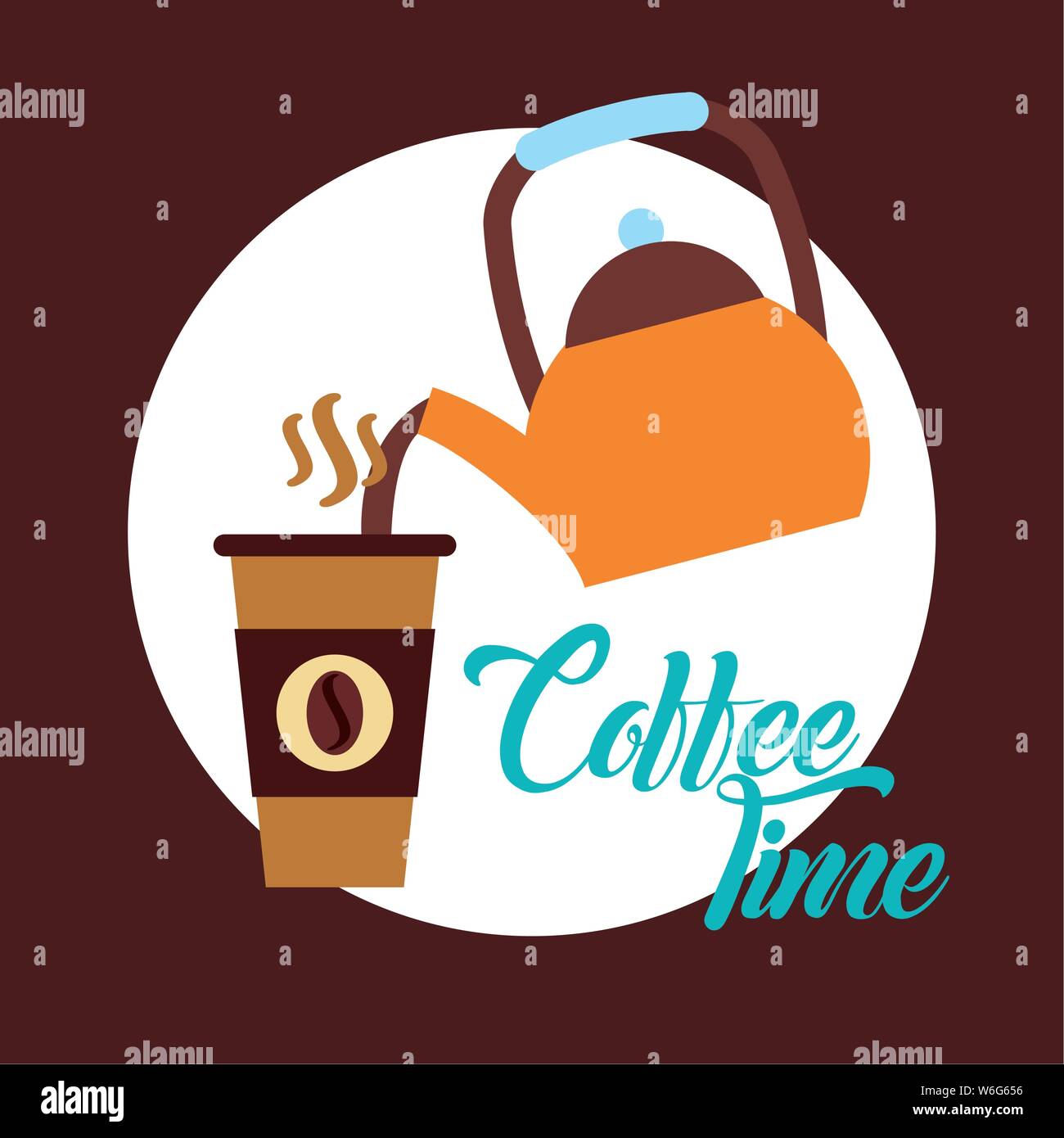 Coffee kettle and mug vector design Stock Vector Image & Art - Alamy