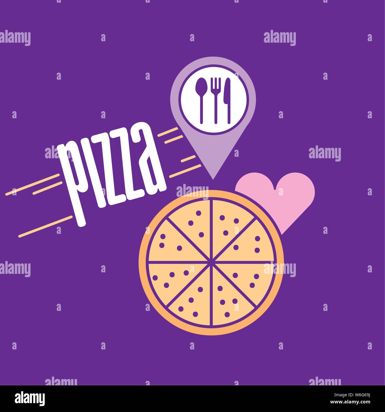 Fast food and pizza vector design Stock Vector Image & Art - Alamy
