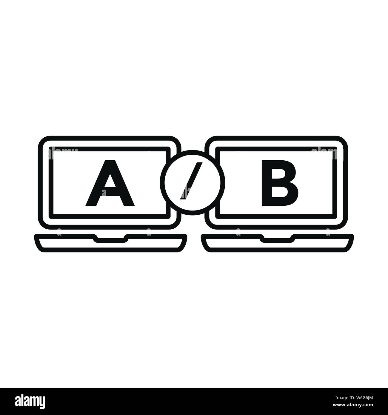 Split test vector vectors Black and White Stock Photos & Images - Alamy