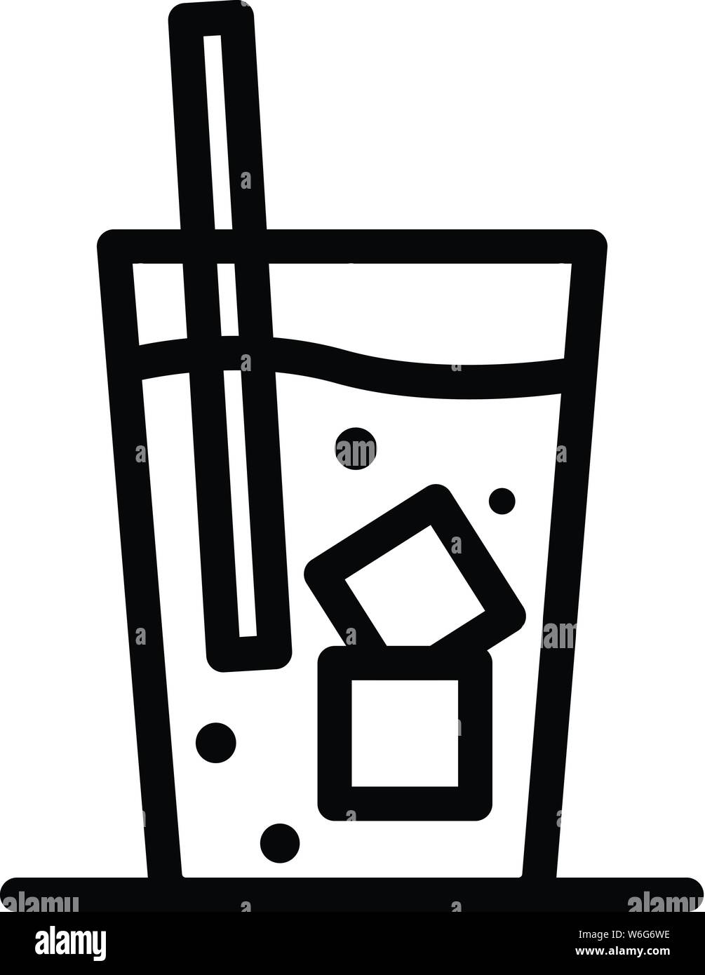 Glass with soda icon, outline style Stock Vector Image & Art - Alamy