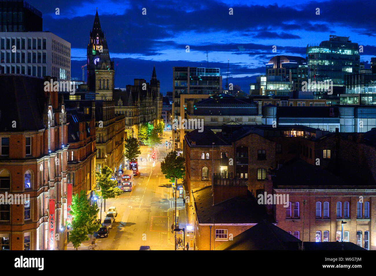 Princess Street, from the MacDonald Townhouse Hotel, Manchester Stock ...