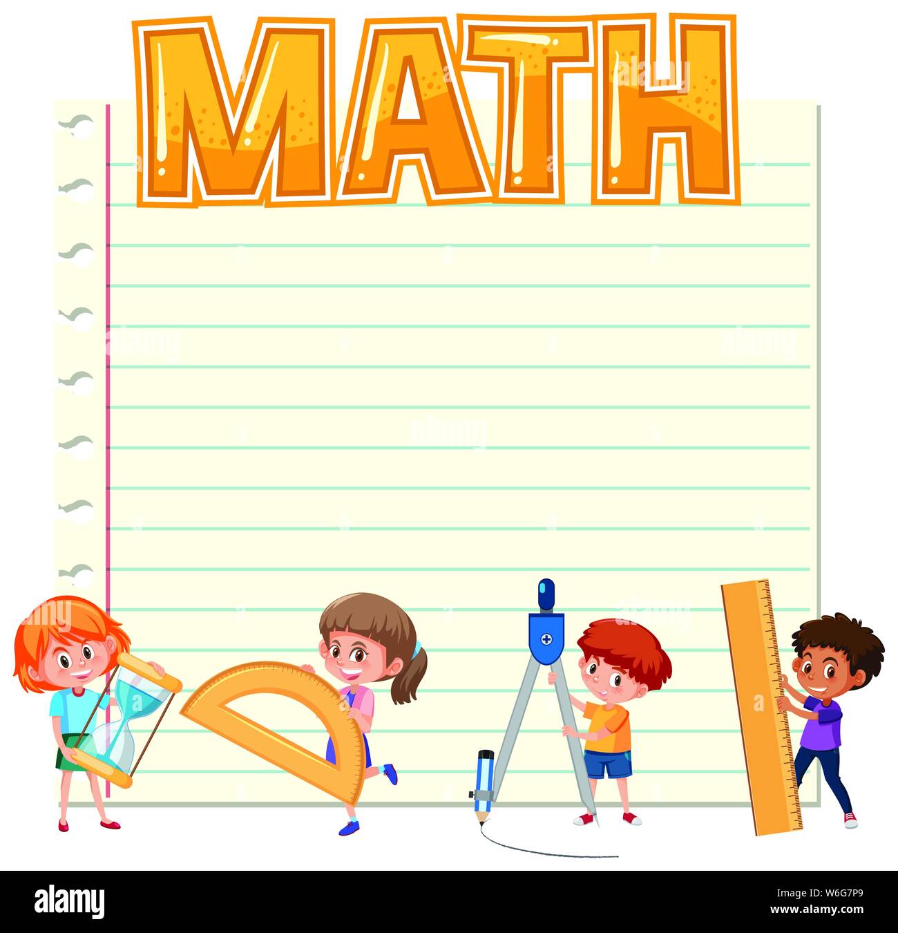 Math paper ruler Stock Vector Images - Alamy