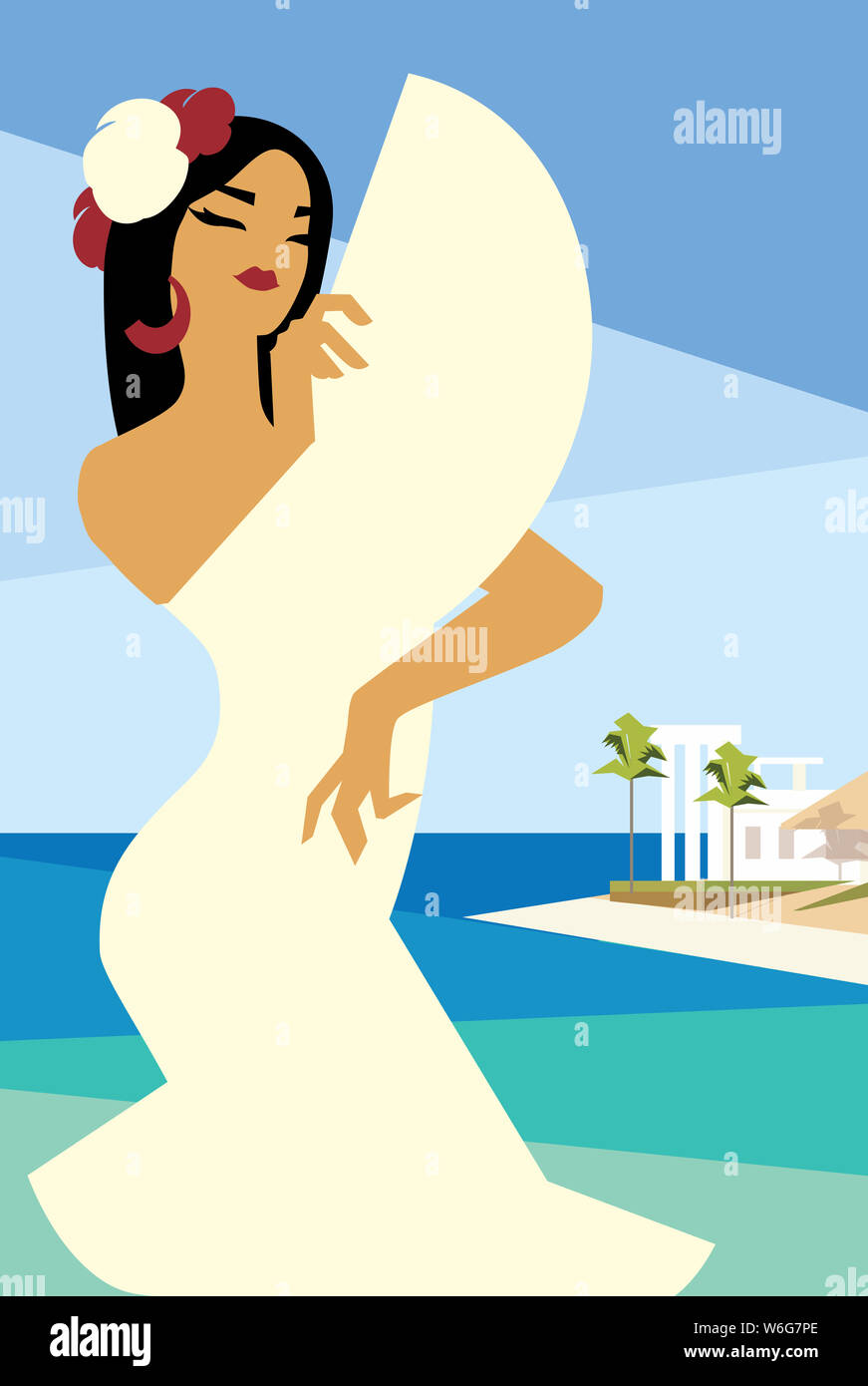 Spanish lady with fan hi-res stock photography and images - Alamy