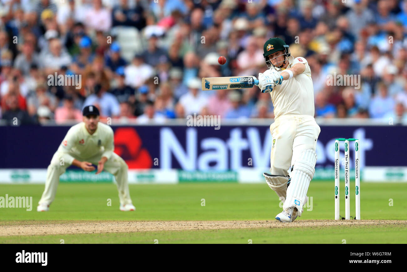 Australia's Steve Smith bats during day one of the Ashes Test match at ...