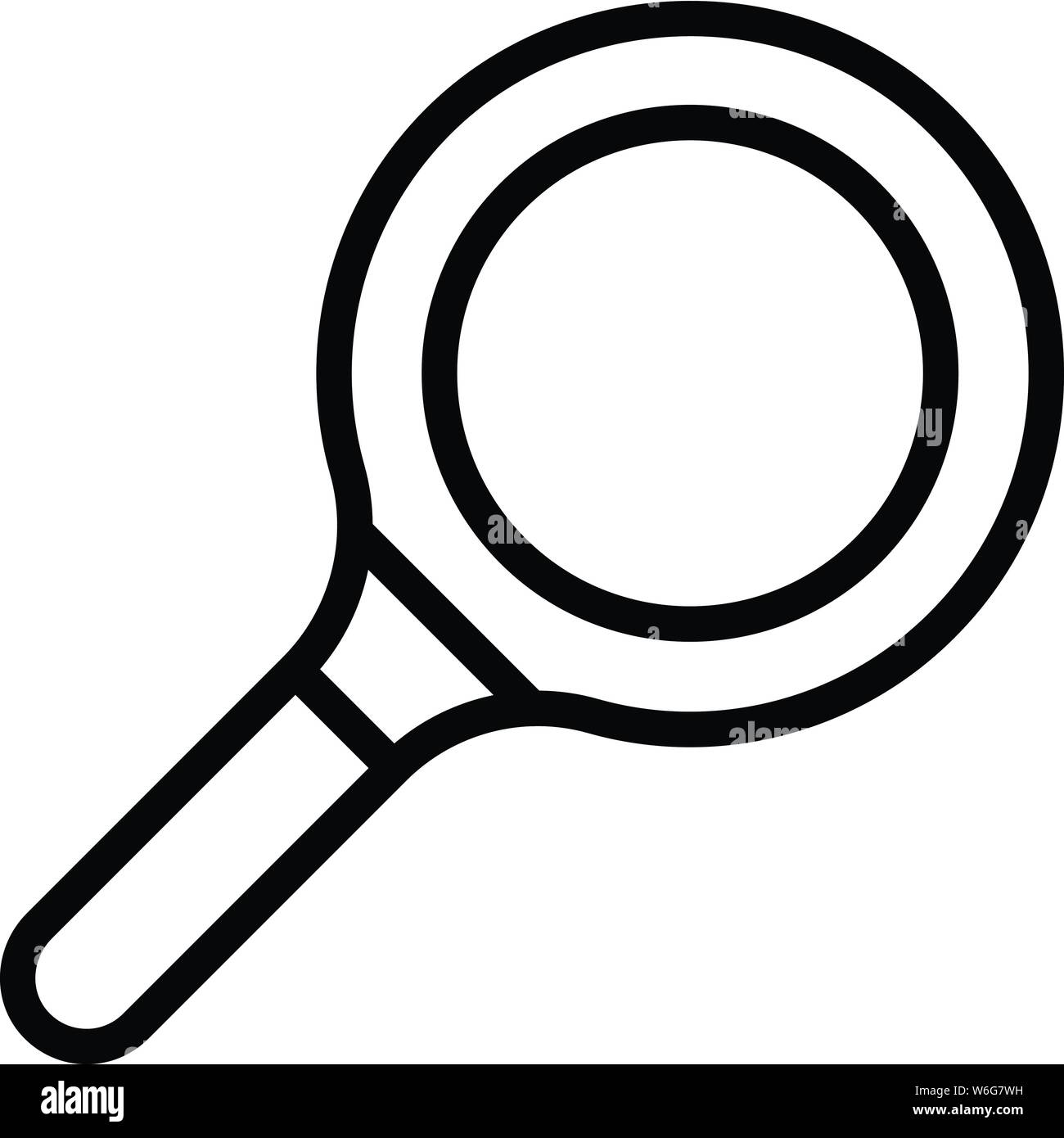 Magnifying glass icon, outline style Stock Vector Image & Art - Alamy