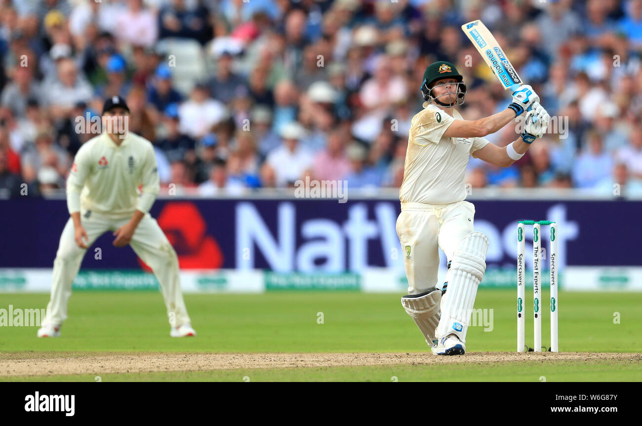 Australia's Steve Smith bats during day one of the Ashes Test match at ...