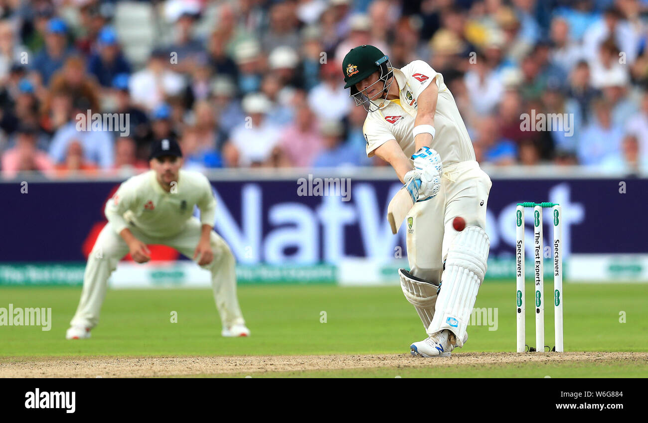 Australia's Steve Smith bats during day one of the Ashes Test match at ...