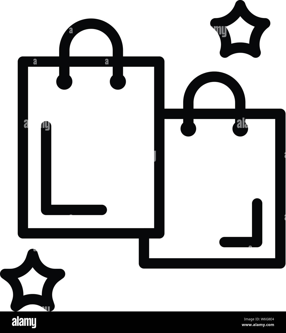 Shopping bags icon, outline style Stock Vector Image & Art - Alamy