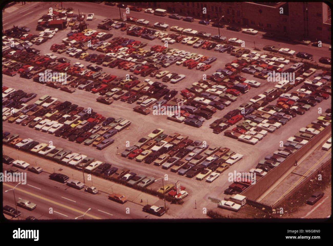 DOWNTOWN PARKING LOT Stock Photo - Alamy