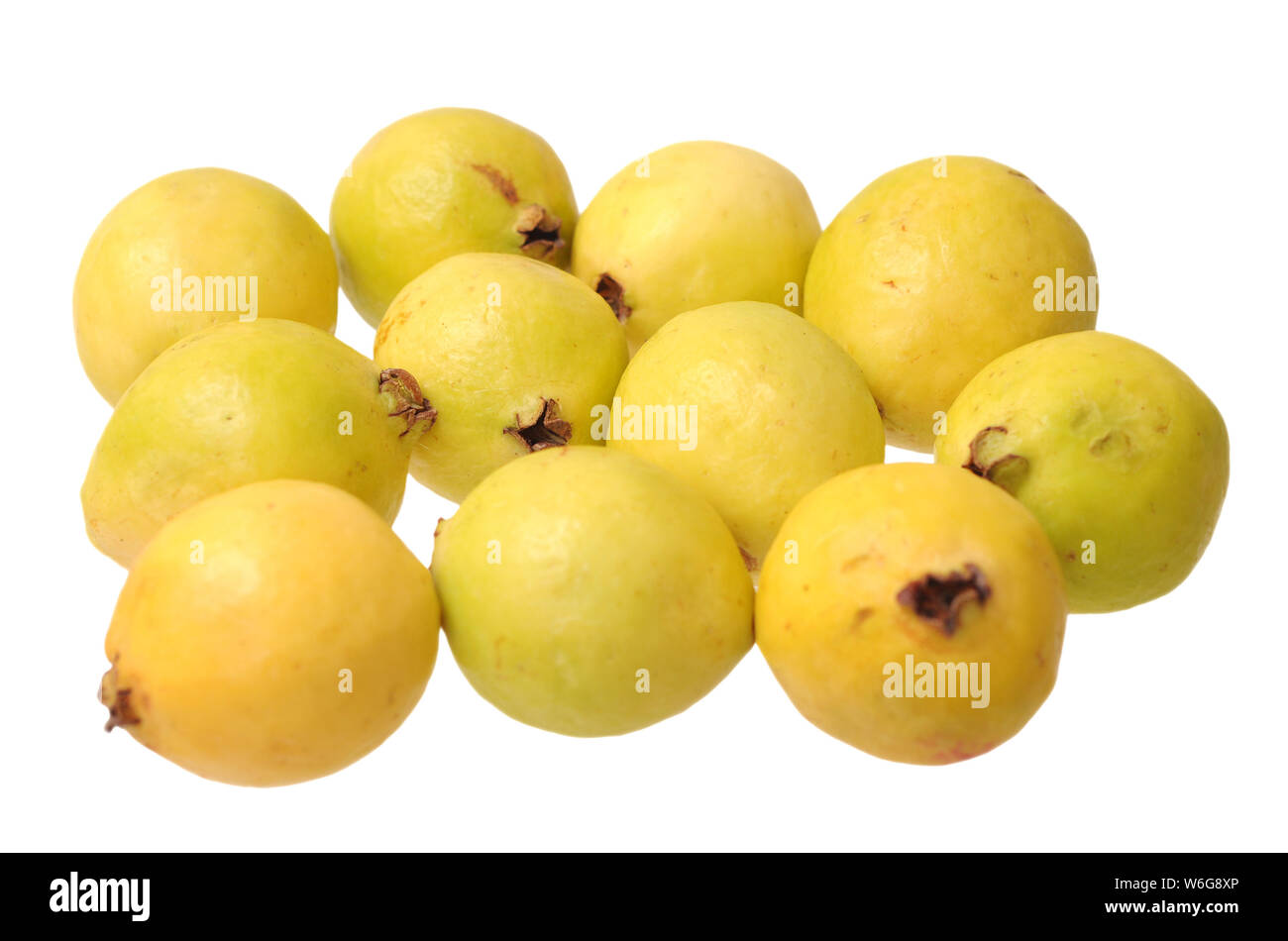 a lot of guava isolated on white background Stock Photo - Alamy