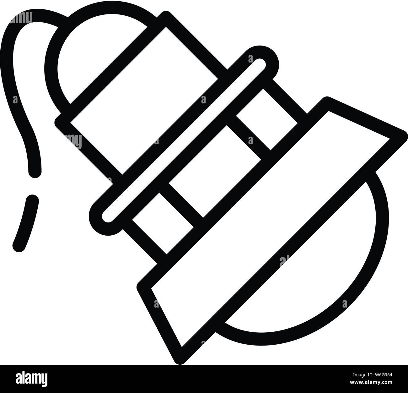 Searchlight side view icon, outline style Stock Vector Image & Art - Alamy