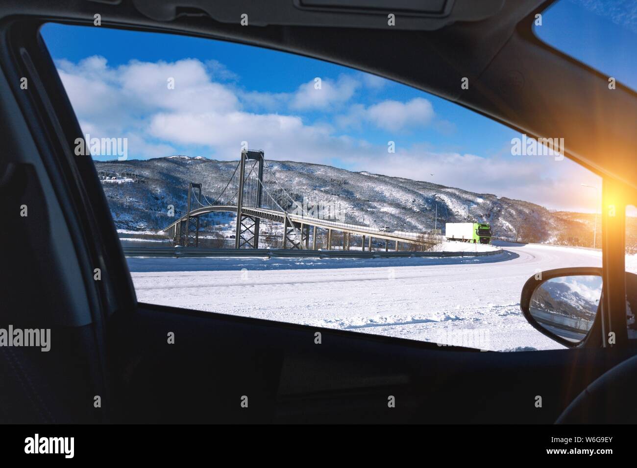 Lofoten landscape window hi-res stock photography and images - Alamy