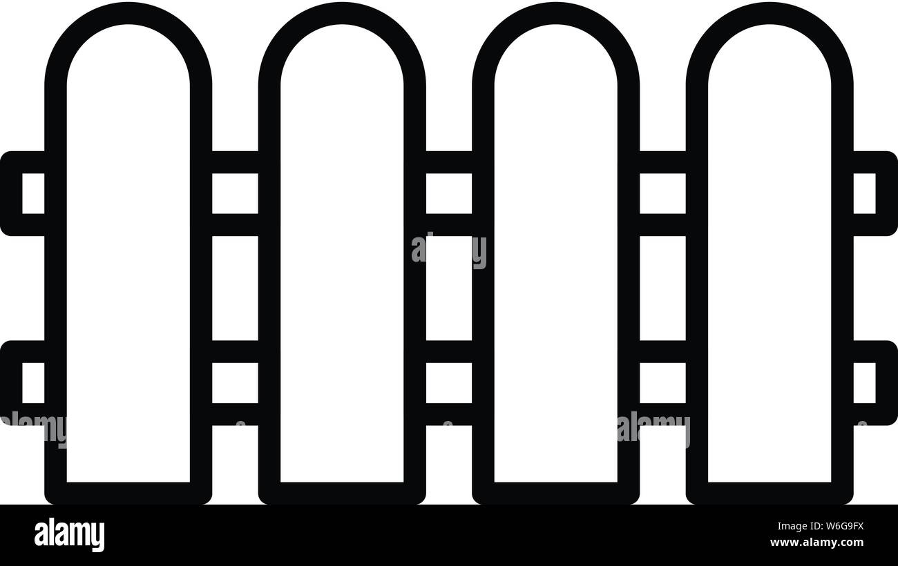 Wooden fence icon, outline style Stock Vector Image & Art - Alamy
