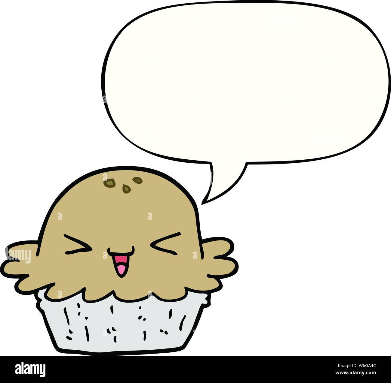 cute cartoon pie with speech bubble Stock Vector Image & Art - Alamy
