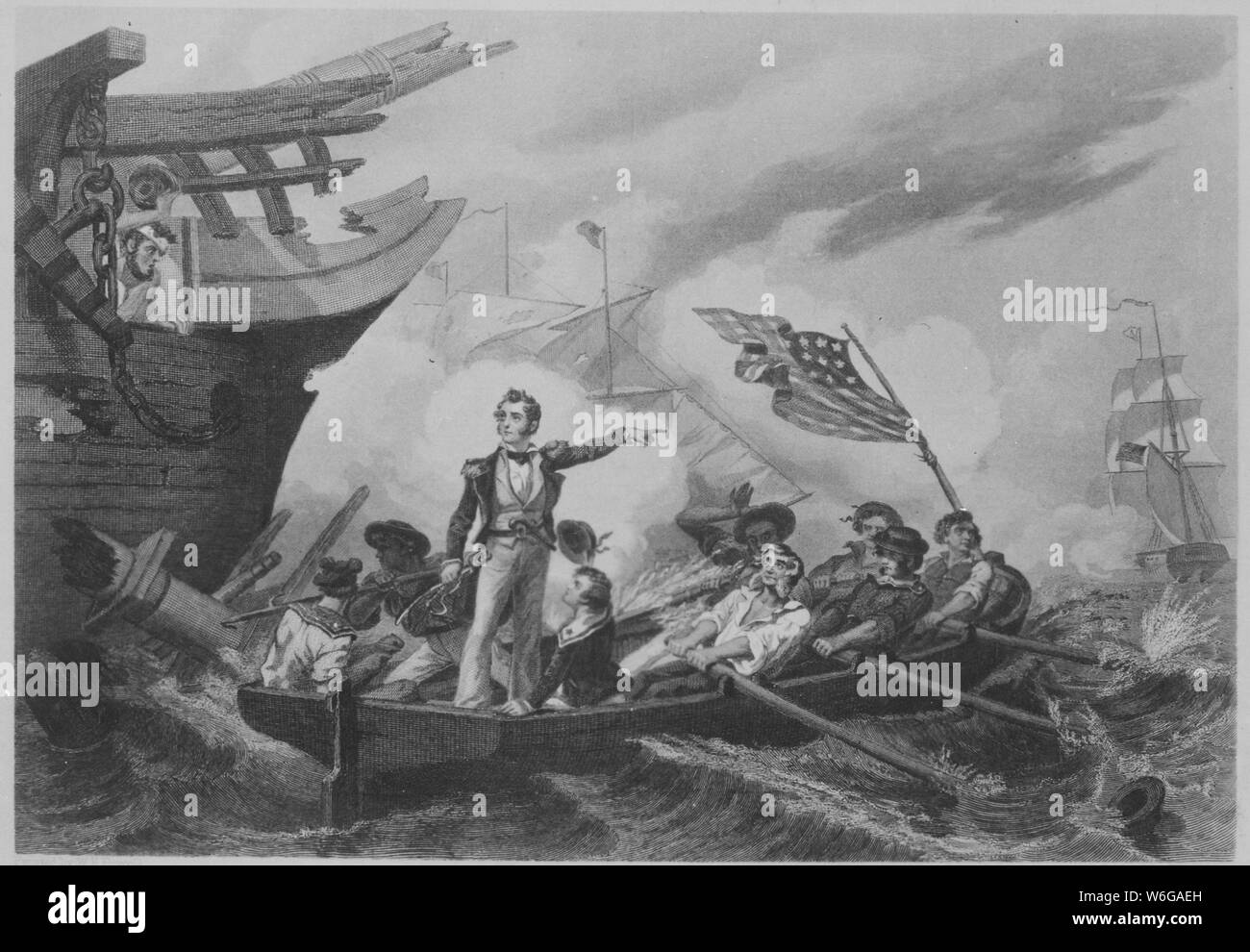 Death of Captain Lawrence. Don't Give Up the Ship. June 1813. Copy of ...