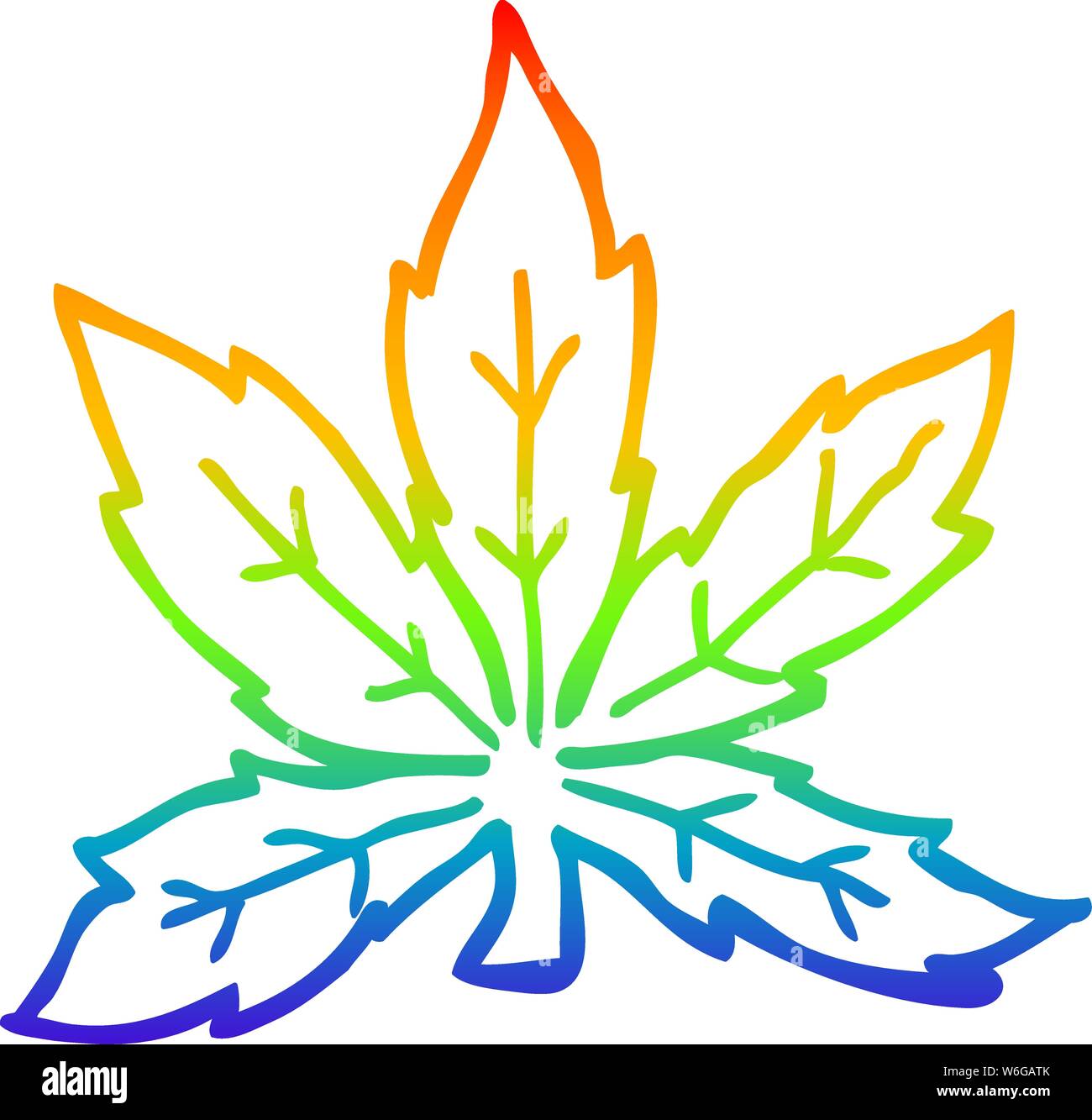 Colorful Weed Drawings