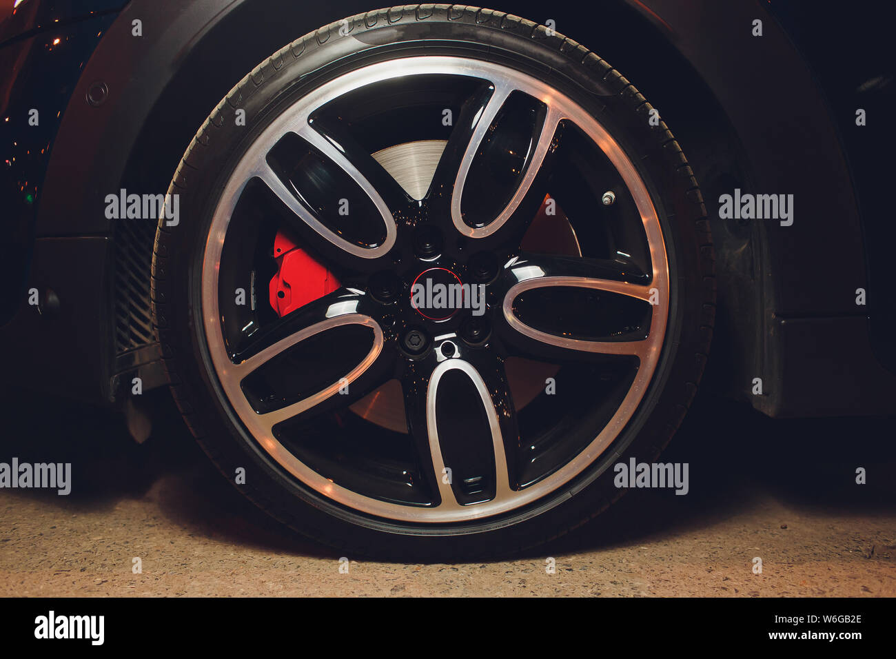 Car detailing series : Clean super car disc-brake Stock Photo - Alamy