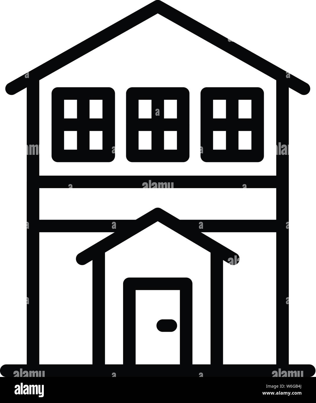 City house front view icon, outline style Stock Vector Image & Art - Alamy