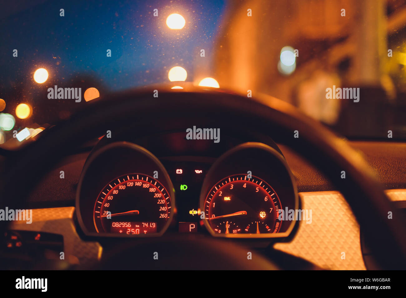 Speedometer scoring high speed in a fast motion. Sporty Car Dashboard ...
