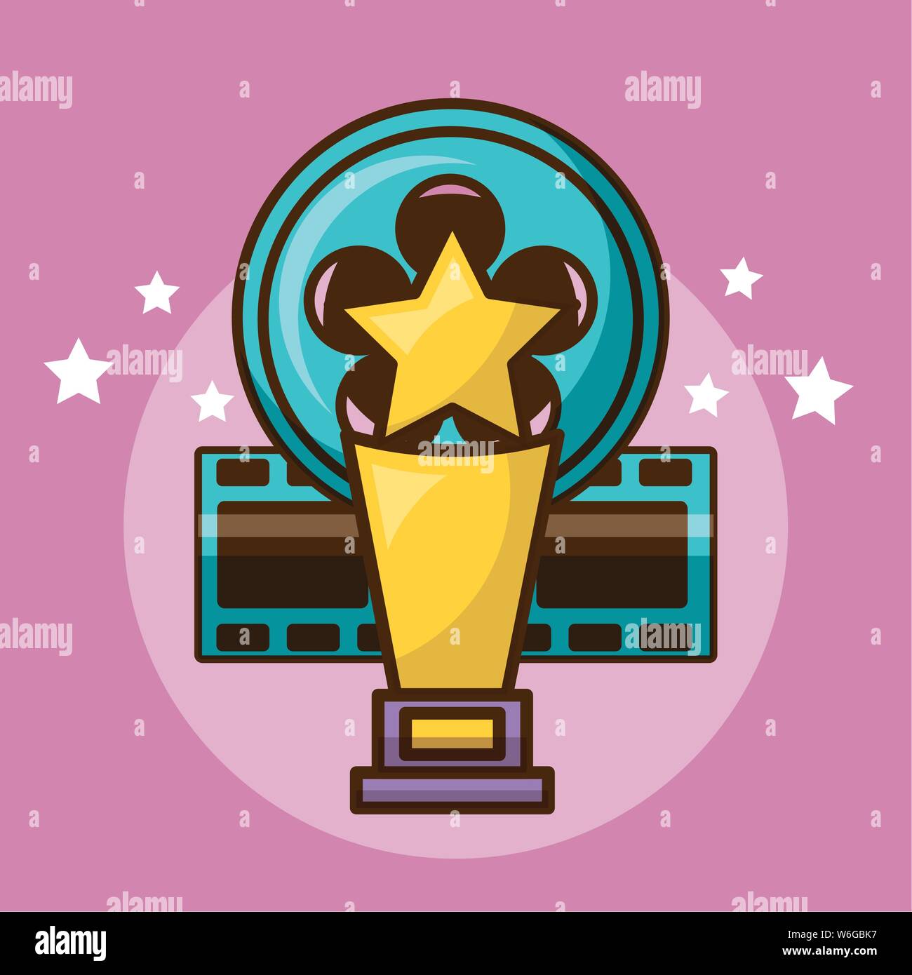 Cinema trophy over pink background design Stock Vector Image & Art - Alamy