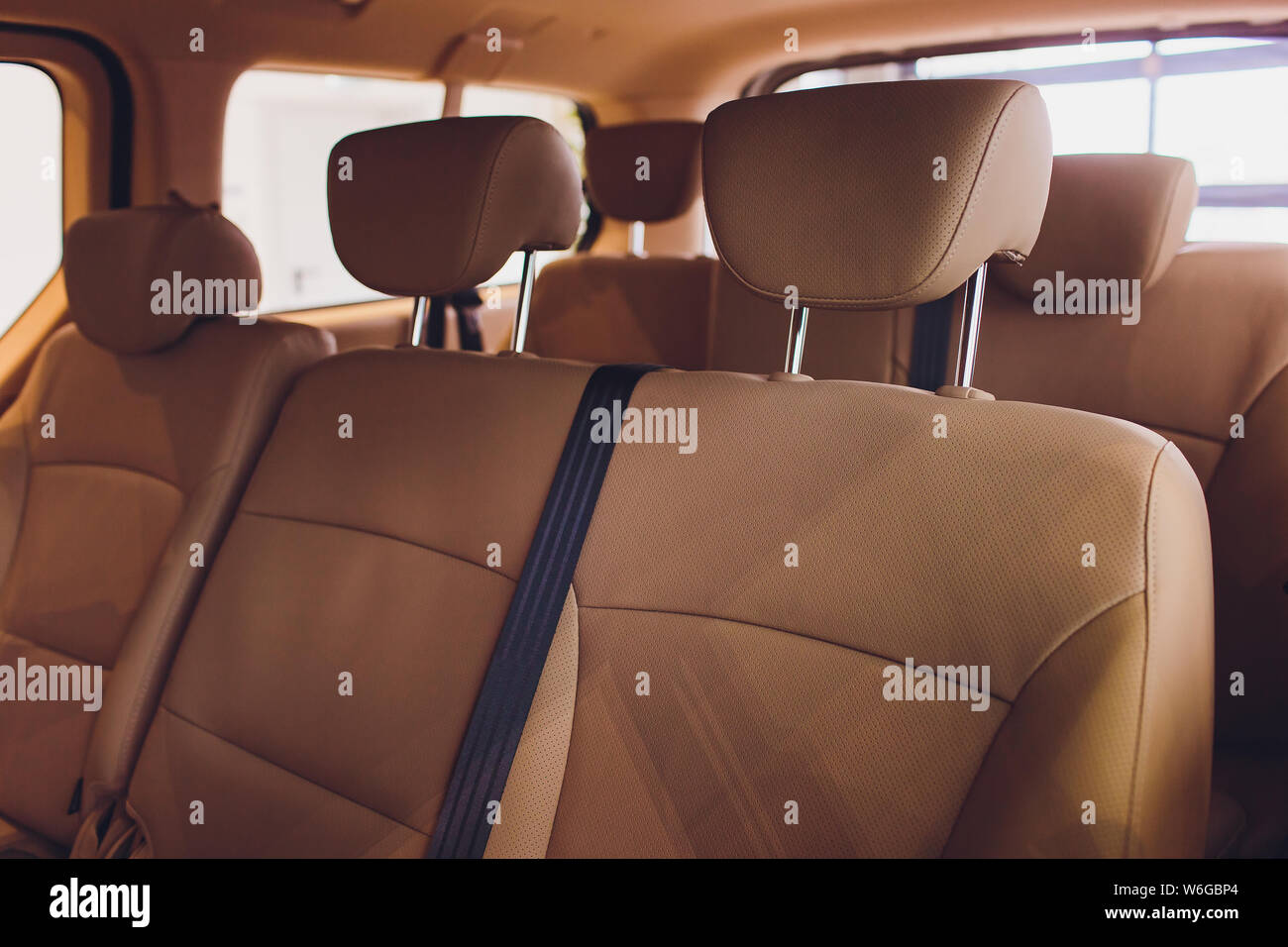 back passenger seats in modern luxury comfortable car Stock Photo - Alamy