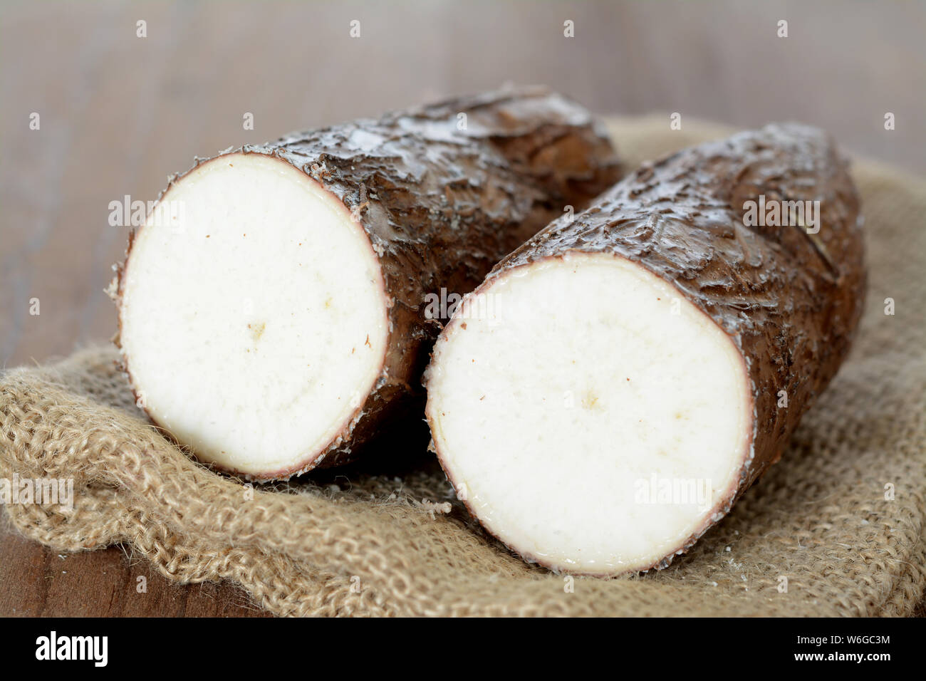 yucca root as sample display at market place Stock Photo - Alamy