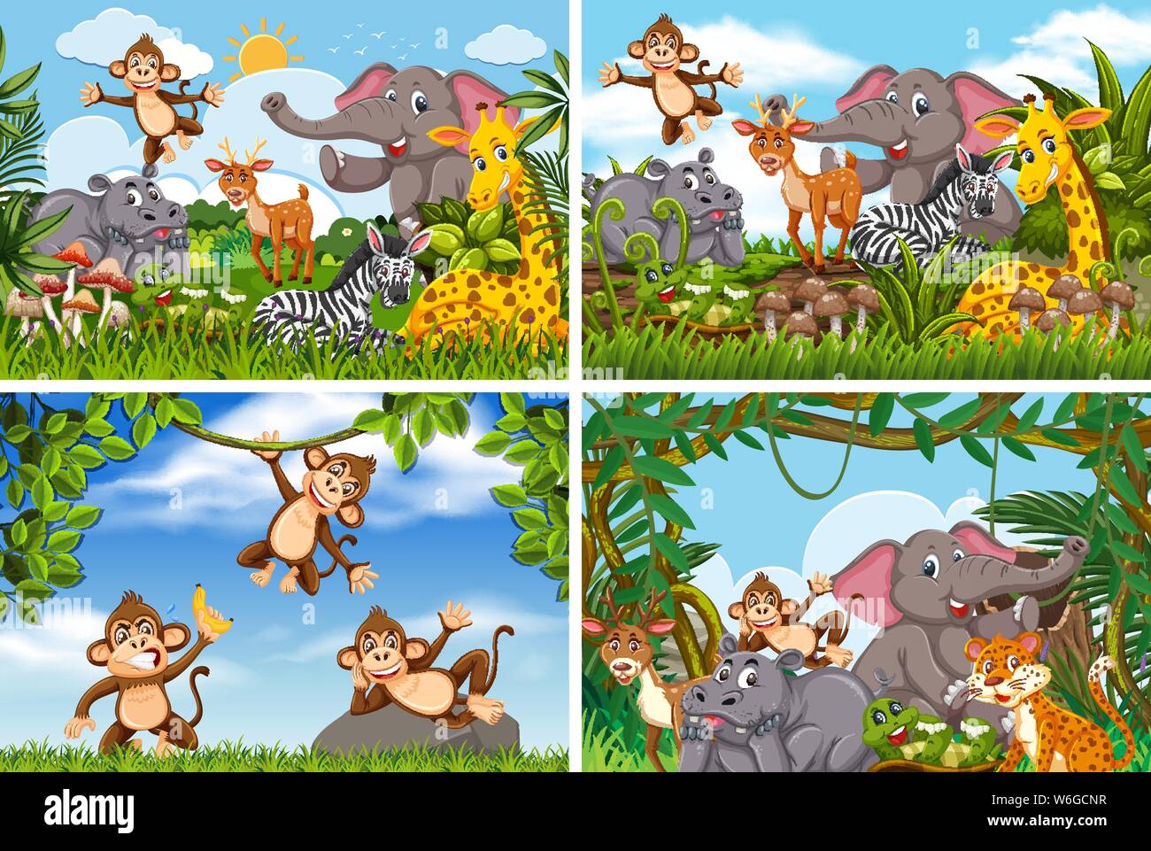 Nature Scenes With Different Animals