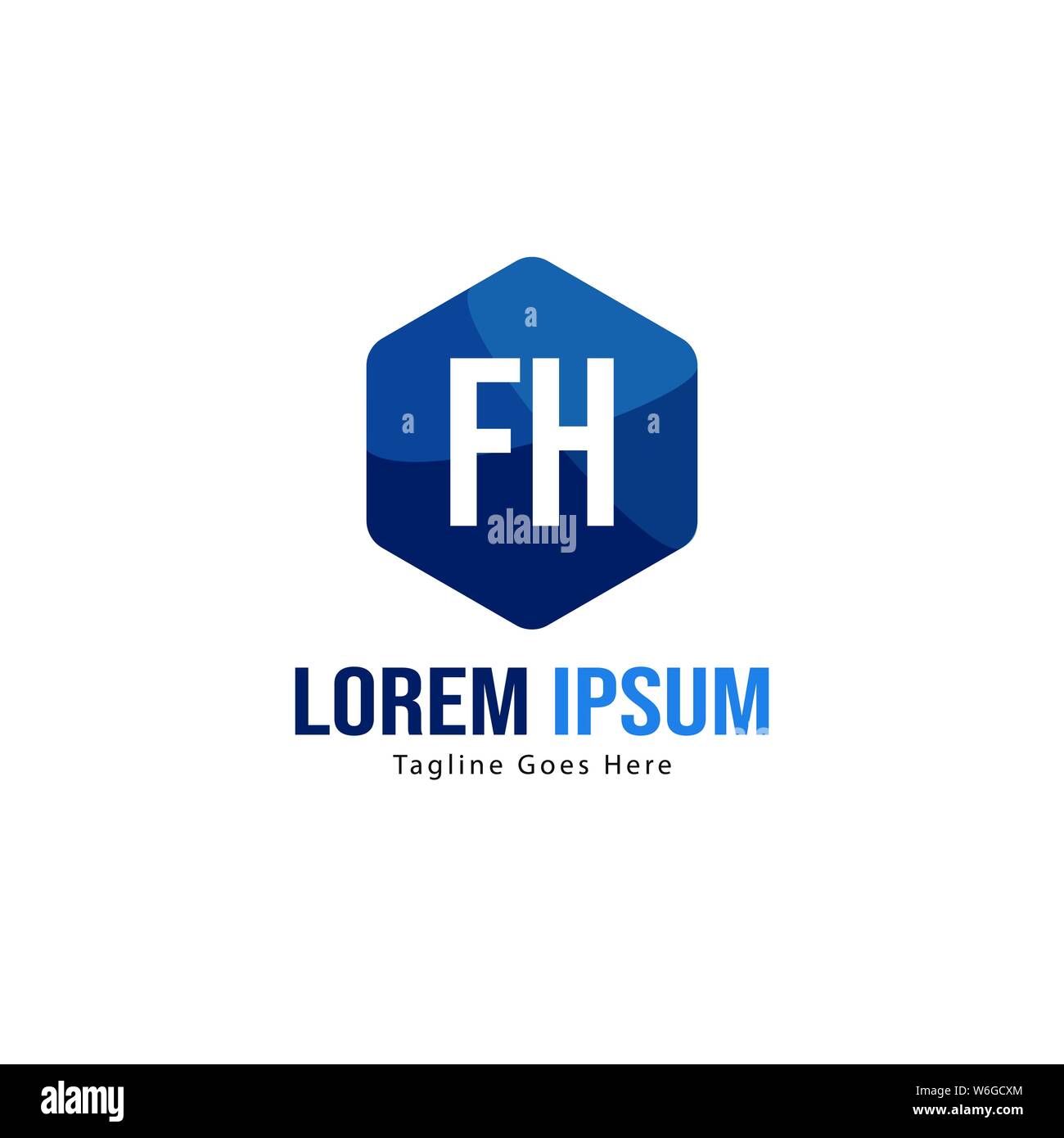 Fh logo design hi-res stock photography and images - Alamy