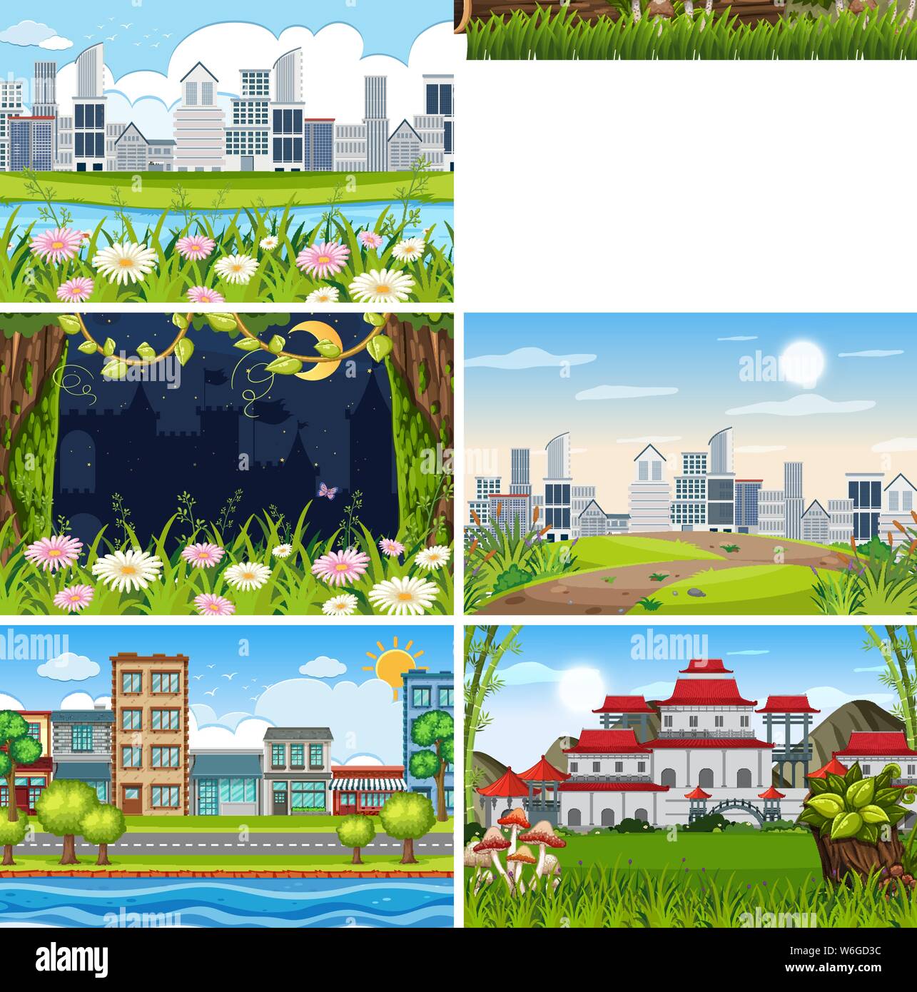 Pretty scenery scenic Stock Vector Images - Alamy