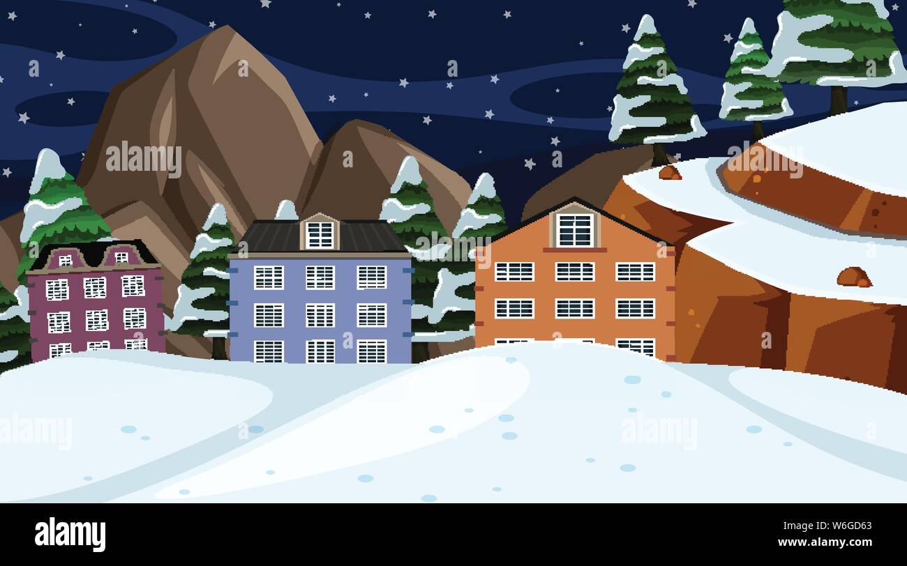 An outdoor scene with building illustration Stock Vector Image & Art ...