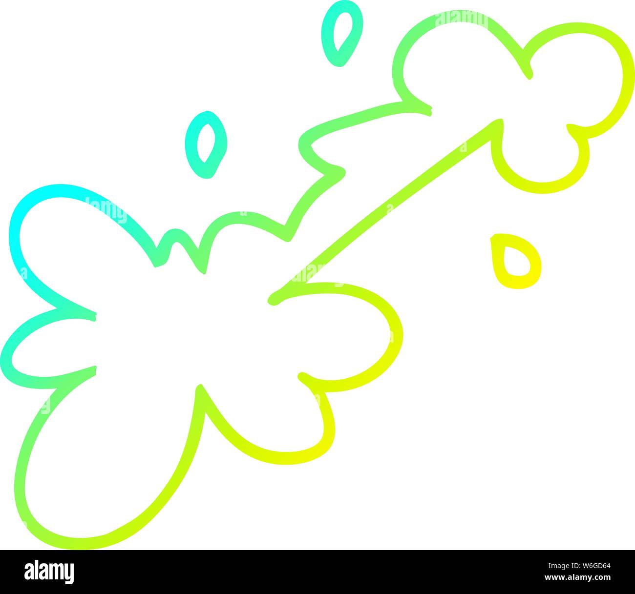 cold gradient line drawing of a cartoon mud splat Stock Vector Image ...