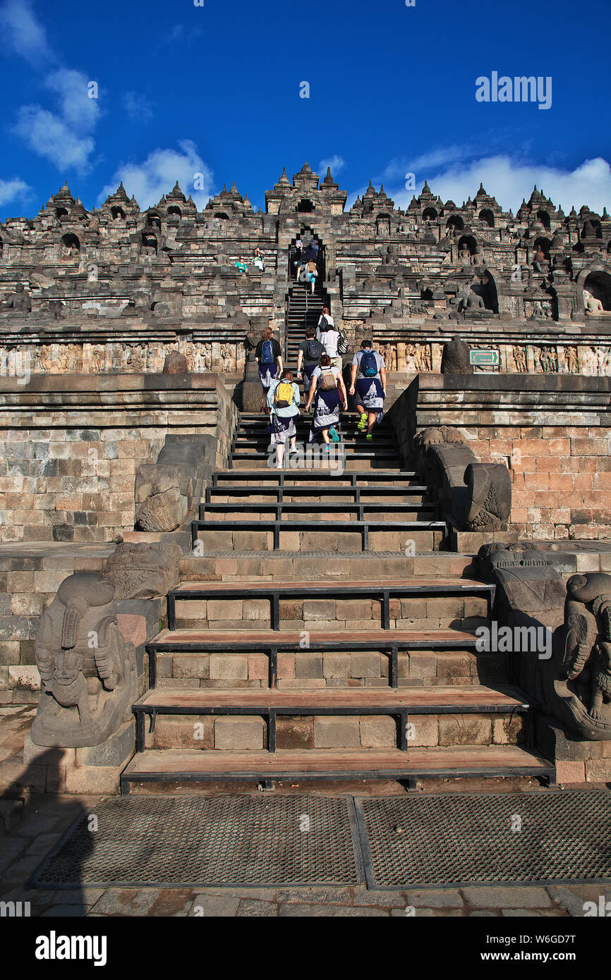 Borobudur - the great Buddhist temple in Indonesia Stock Photo - Alamy