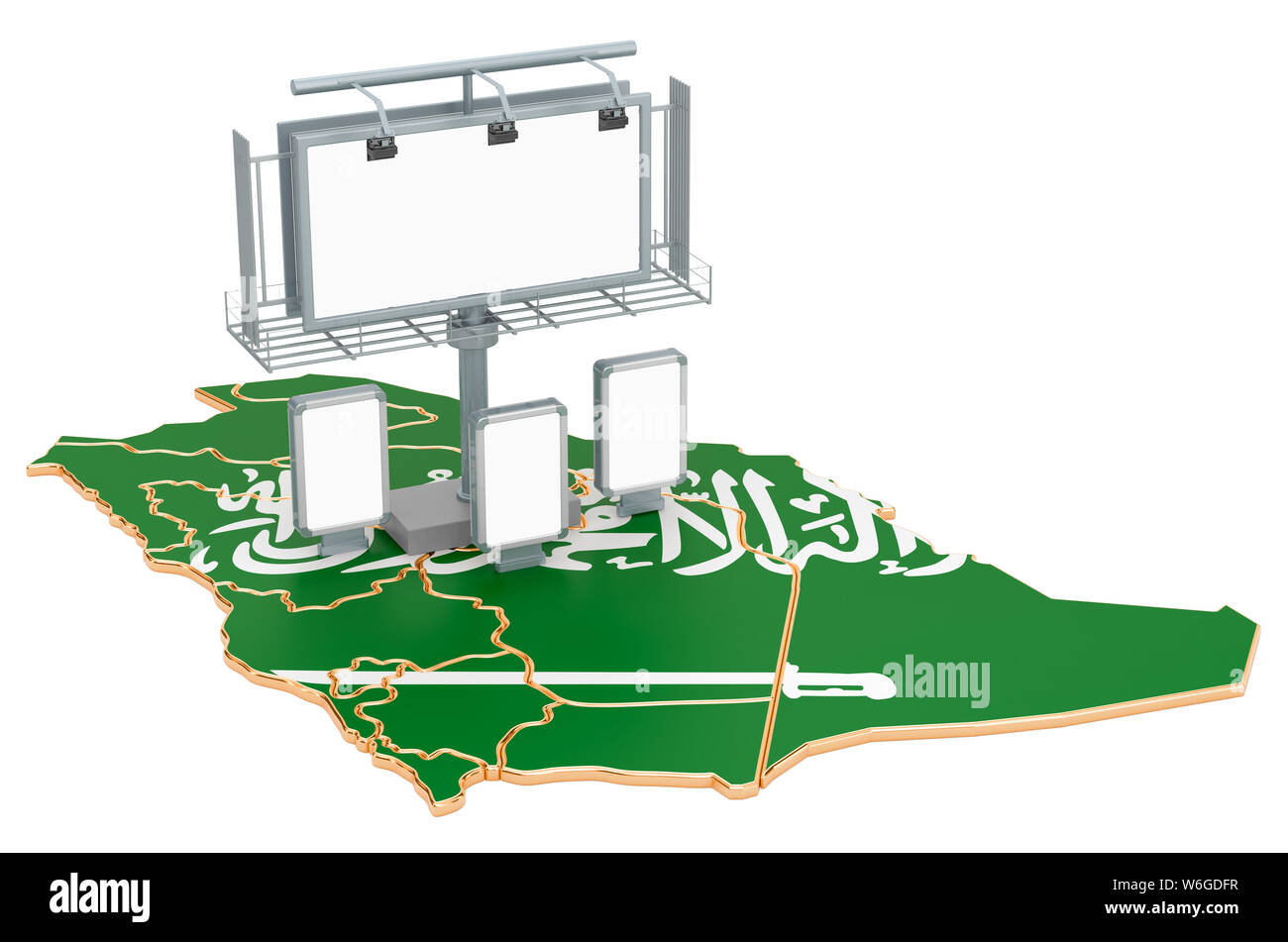 Advertising Business in Saudi Arabia concept, 3D rendering isolated on ...